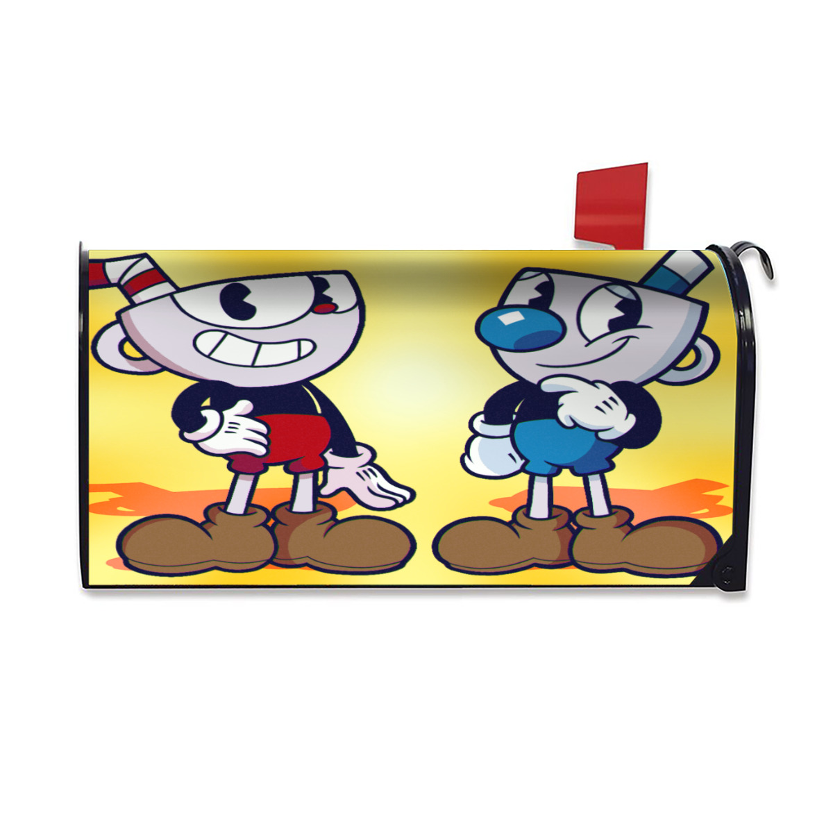 Cuphead Personalized mailbox cover both sides customized, post box ...