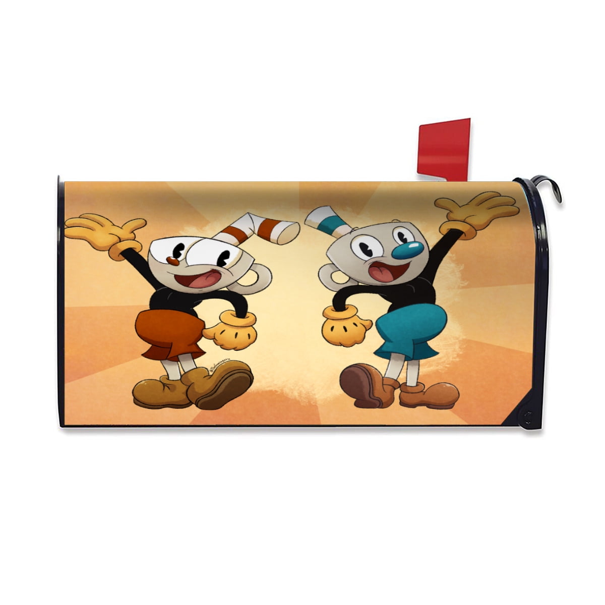 Cuphead Personalized mailbox cover both sides customized, post box ...