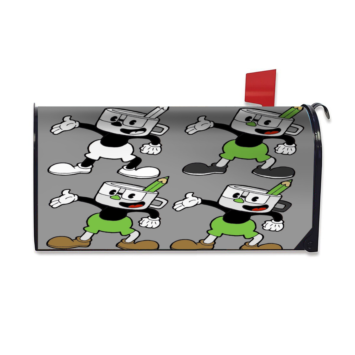 Cuphead Personalized mailbox cover both sides customized, post box ...