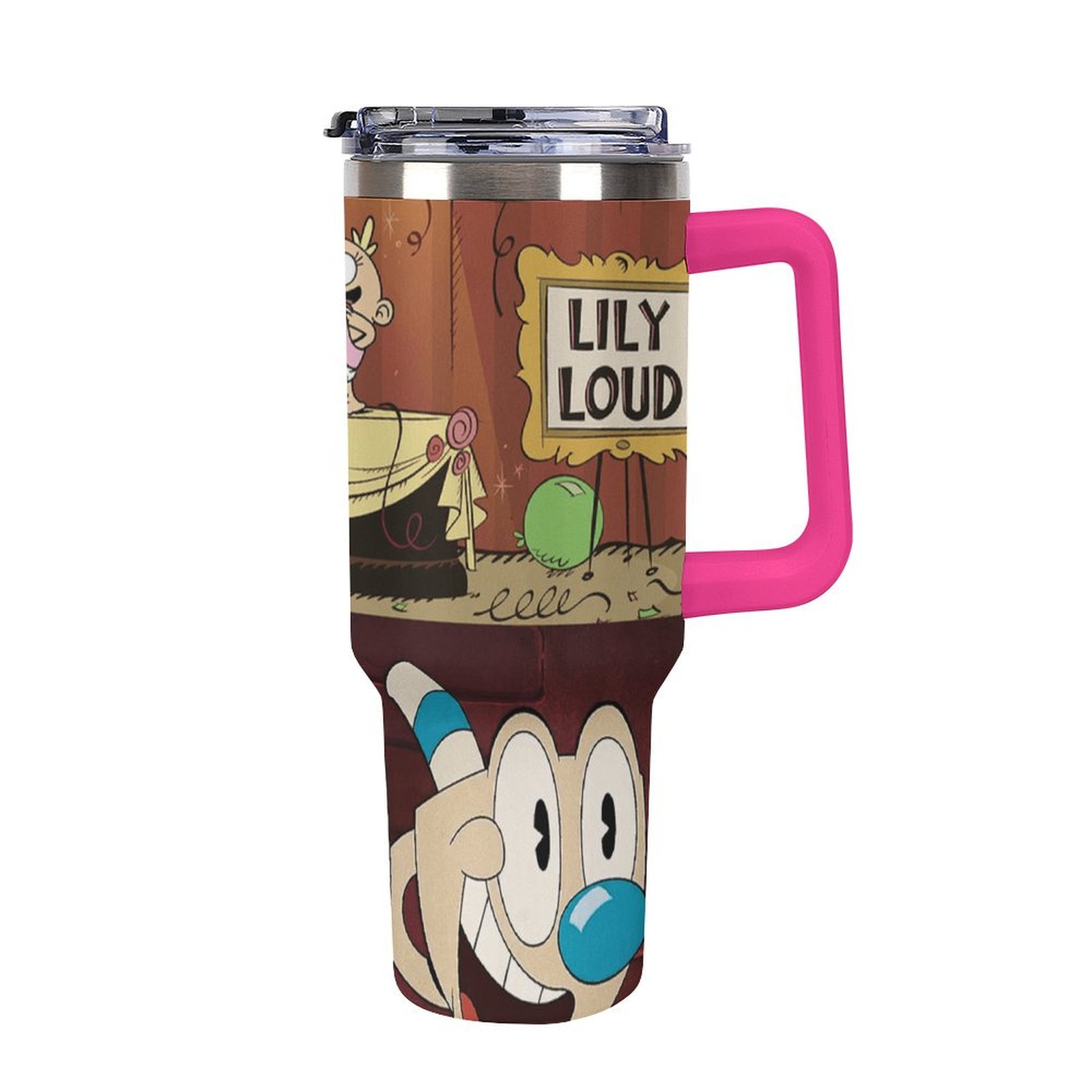 The Cuphead Show 40 Oz Tumbler With Handle And Straw, Stainless Steel ...