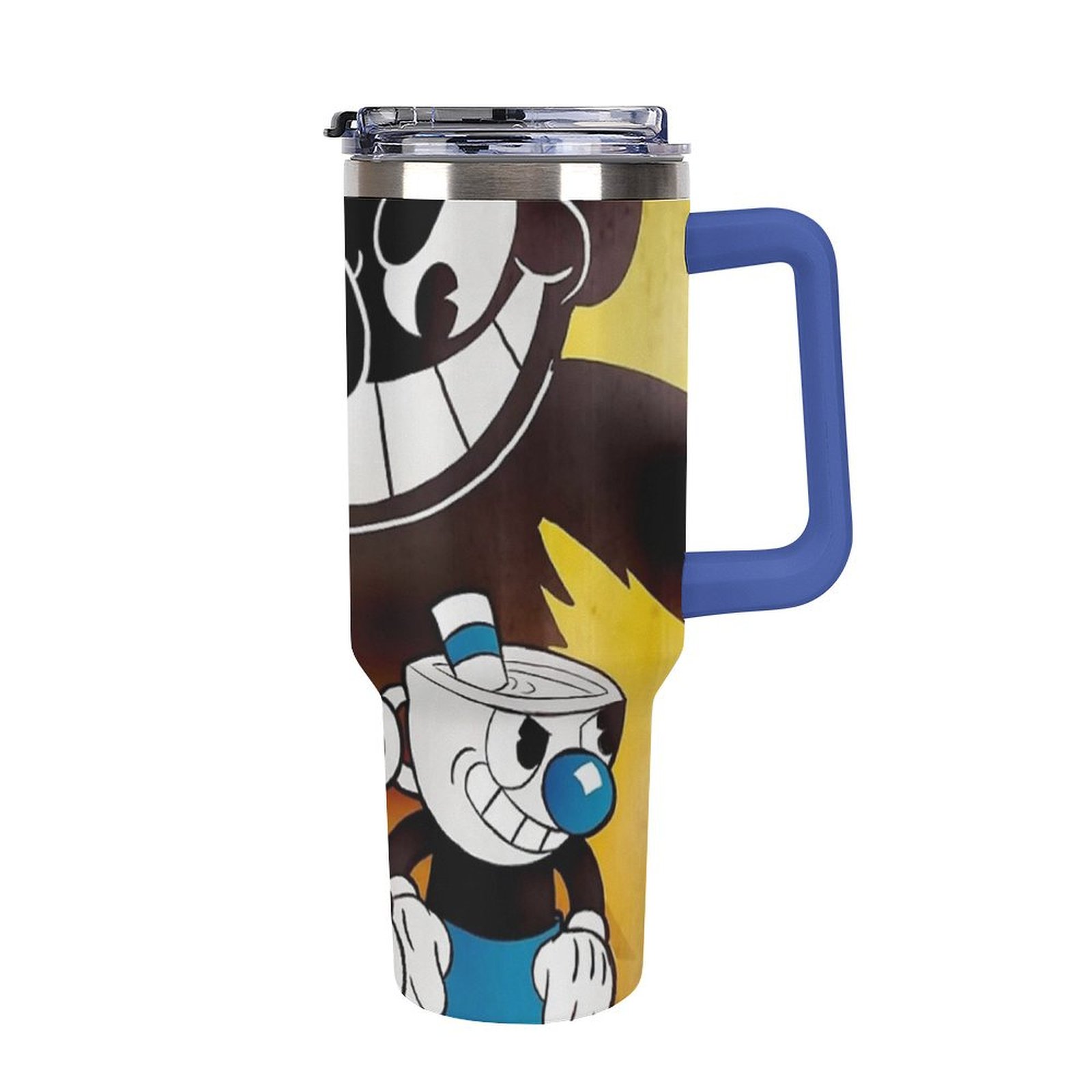The Cuphead Show 40 Oz Water Bottle with Handle & Flip Straw - Fits in ...