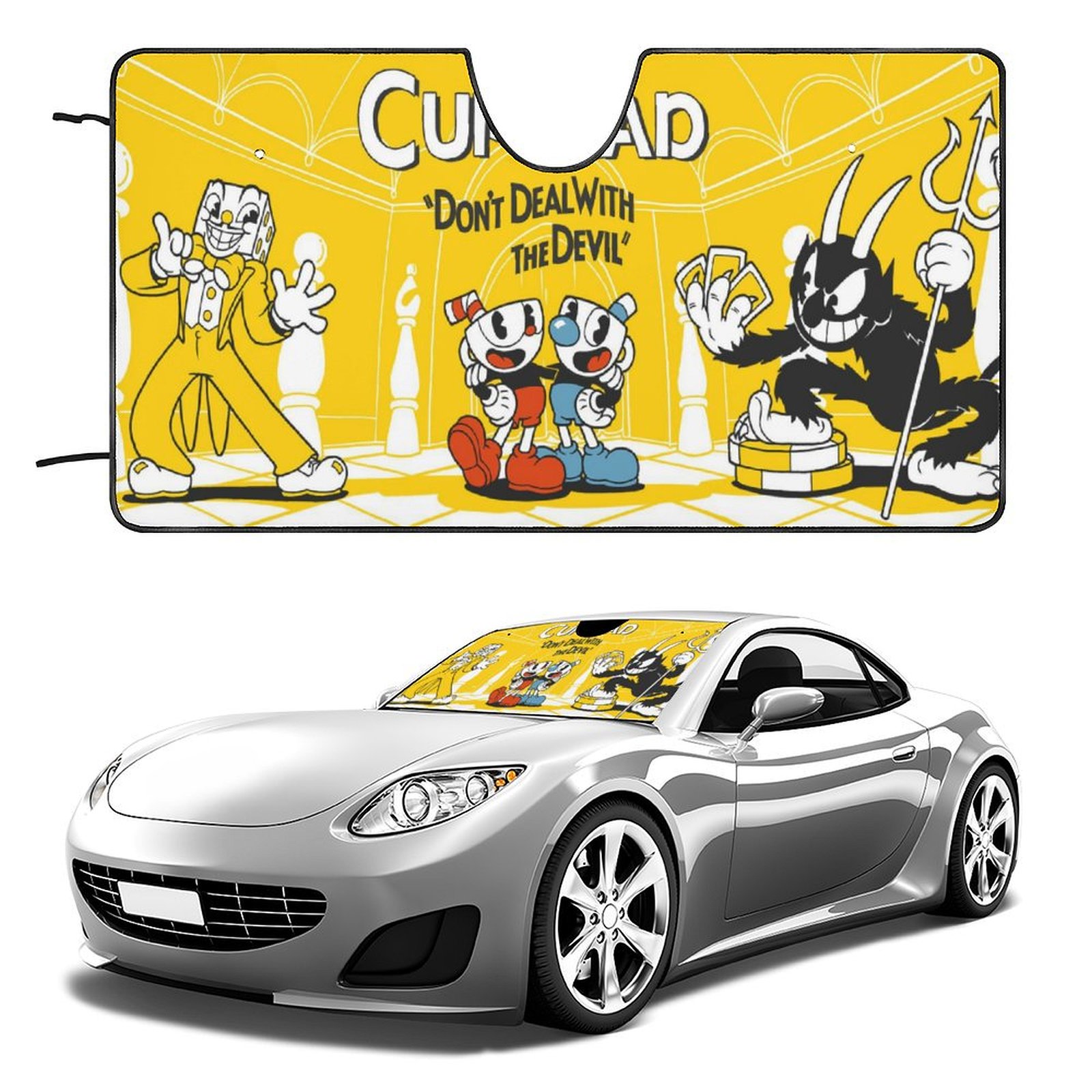 The Cuphead Show Car Windshield Sun Shade, Foldable Sun Shade for Car ...