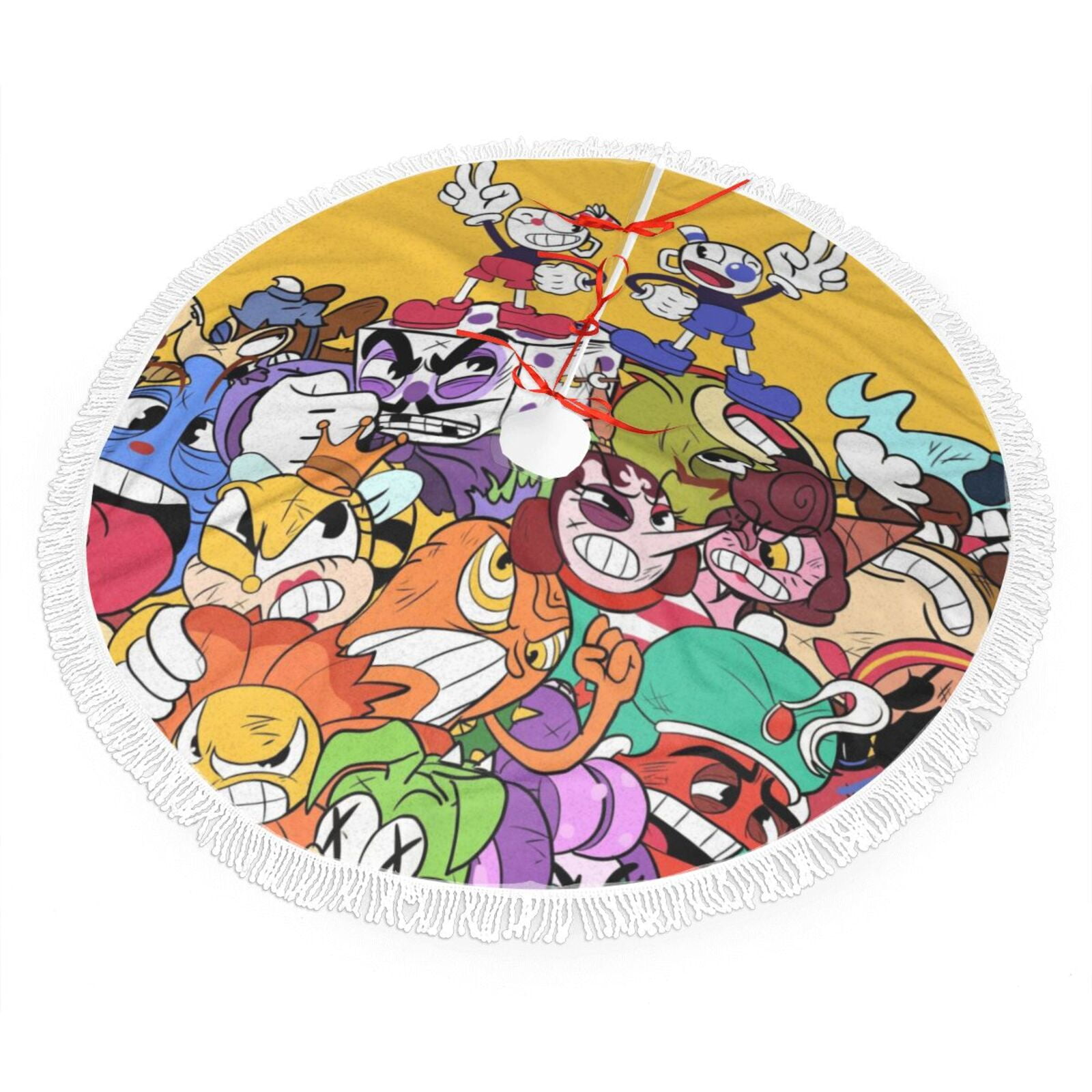 The Cuphead Show Christmas Tree Skirt, Xmas Tree Skirts Mat 30" for ...