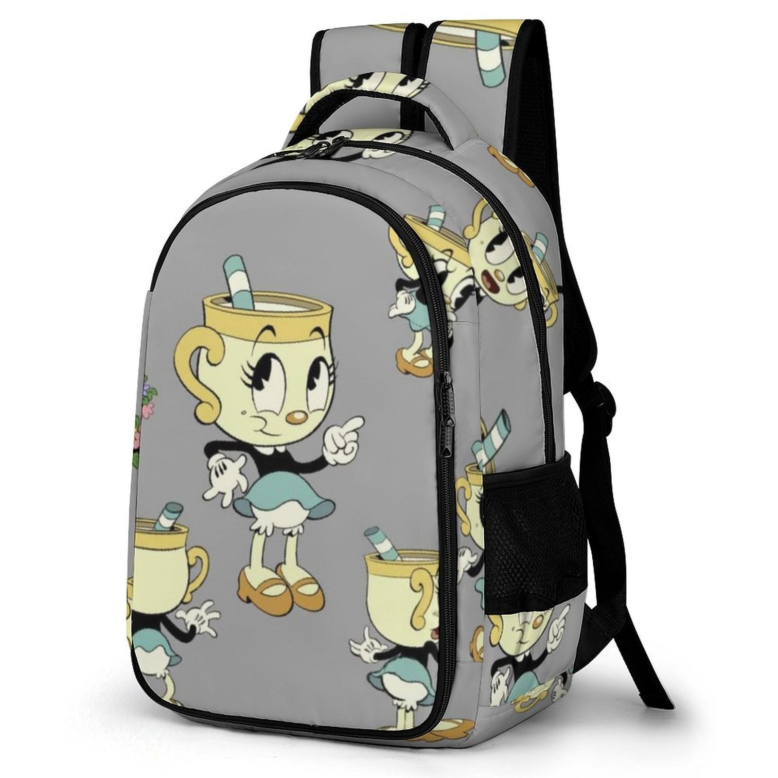 Cuphead Show Ms. Chalice School Bag Laptop Backpack Bookbag Satchel ...