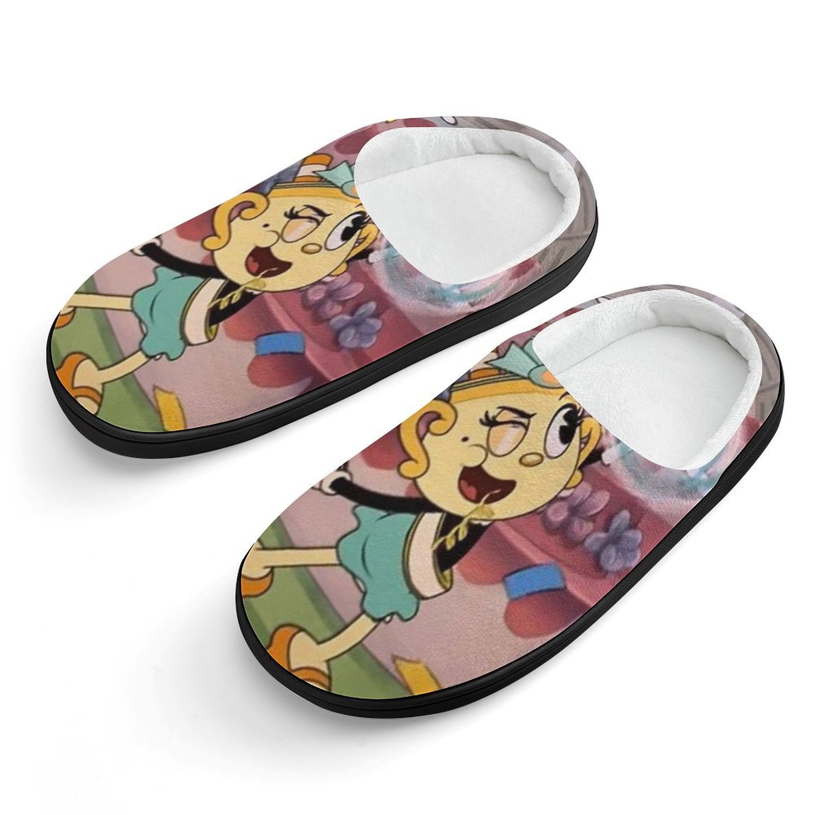 Cuphead Show Mugman Chalice Kid's Cotton Slippers Winter Warm Soft ...