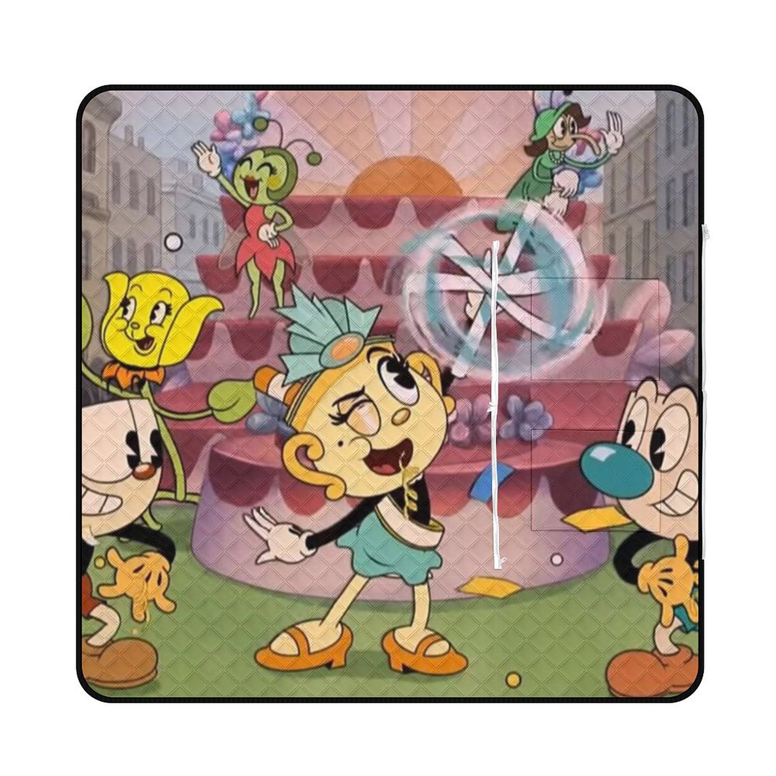Cuphead Show Mugman Chalice Picnic Mat Sandproof Waterproof Foldable ...