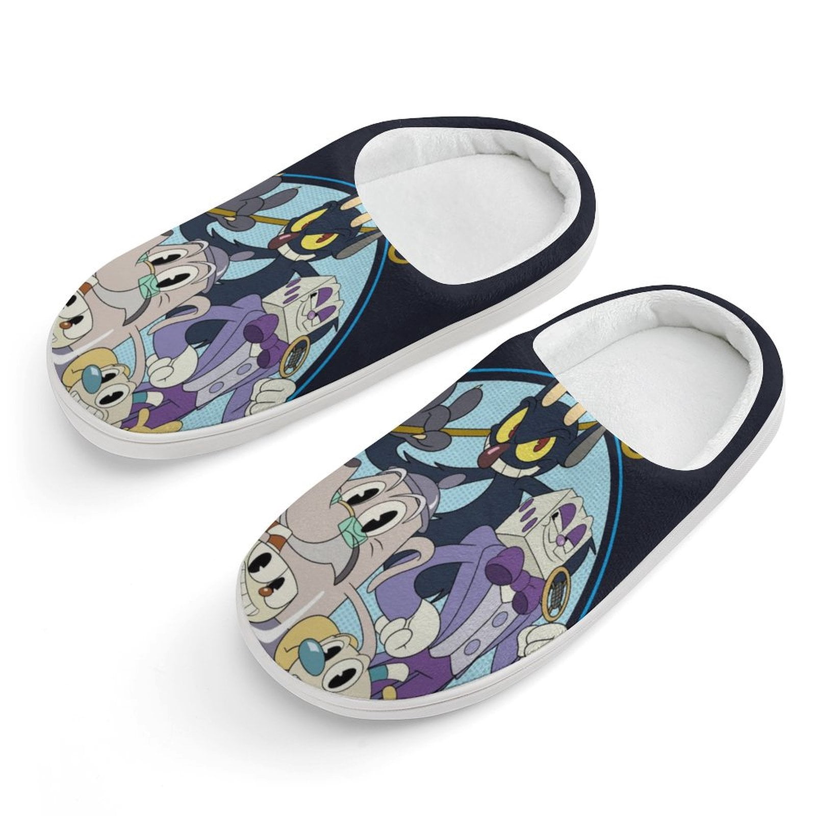The Cuphead Show Slippers for Kids, Cute Soft Plush Anti-slip Fluffy ...