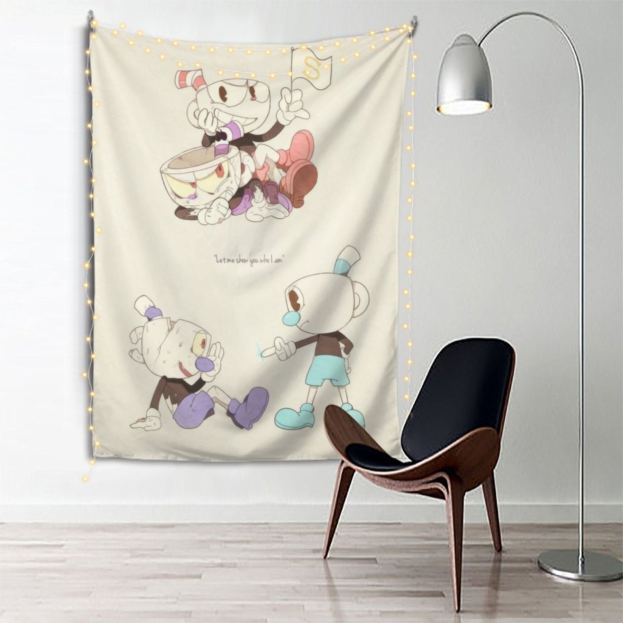 Cuphead Tapestry Aesthetic Cute Room Decor Tapestry Birthday Decorations Wall Hanging Gifts for ...