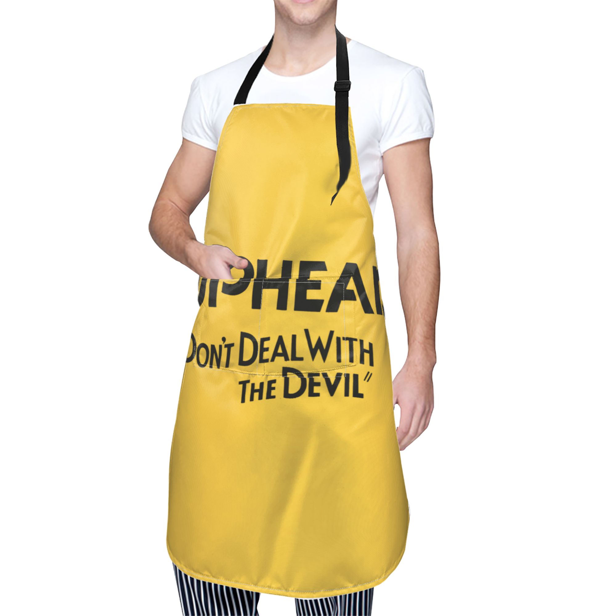 Cup-Head Waterproof Apron with 2 Pockets for Men Women, Adjustable Chef ...