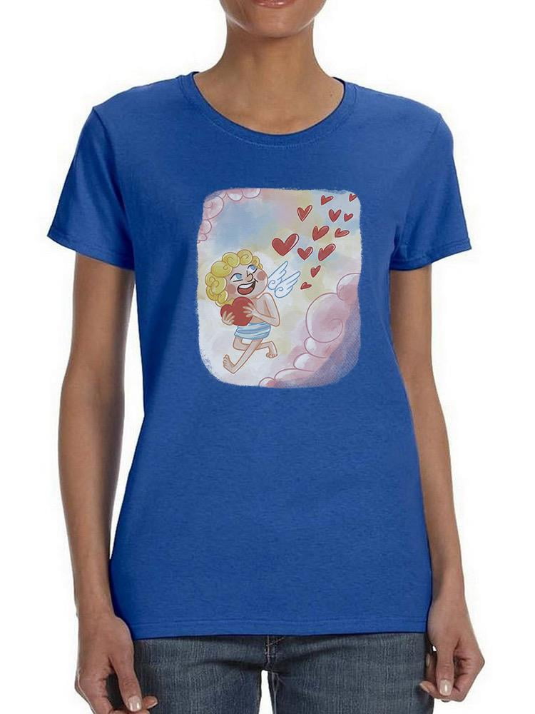 Cupid And Hearts T-Shirt Women -Smartprints Designs, Female Large ...