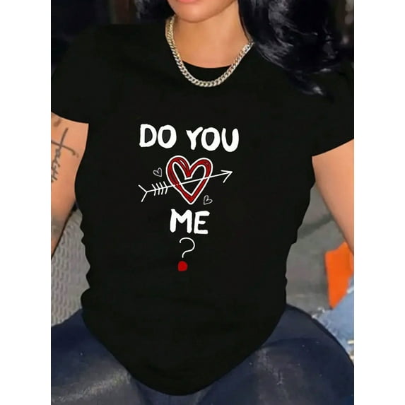 Cupid Arrow Heart Valentine's Day Love Quote Women Graphic Short Sleeve ...