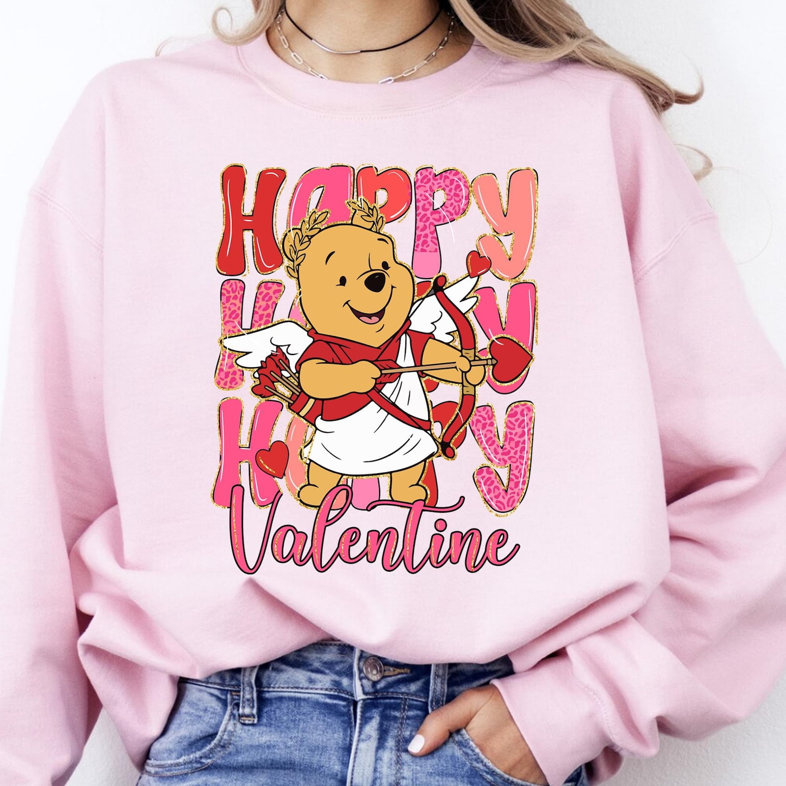 Cupid Bear Design, Disney Winnie the Pooh Valentine , Retro Gift ...