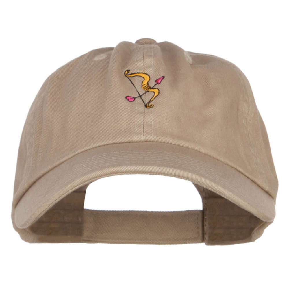 Cupid Bow Arrow Embroidered Low Cap - Khaki OSFM - Walmart.com