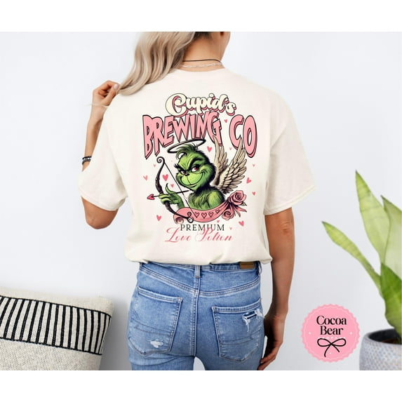 Cupid Brewing Co. Valentine Sweatshirt Cute Valentine Greenman Cupid ...