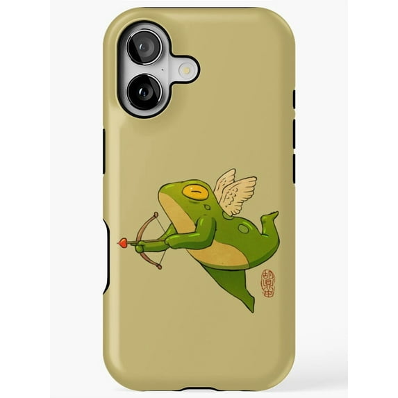 Cupid Cherub Frog Valentines Phone Case for iPhone 11 12 13 14 15 16 17 ...