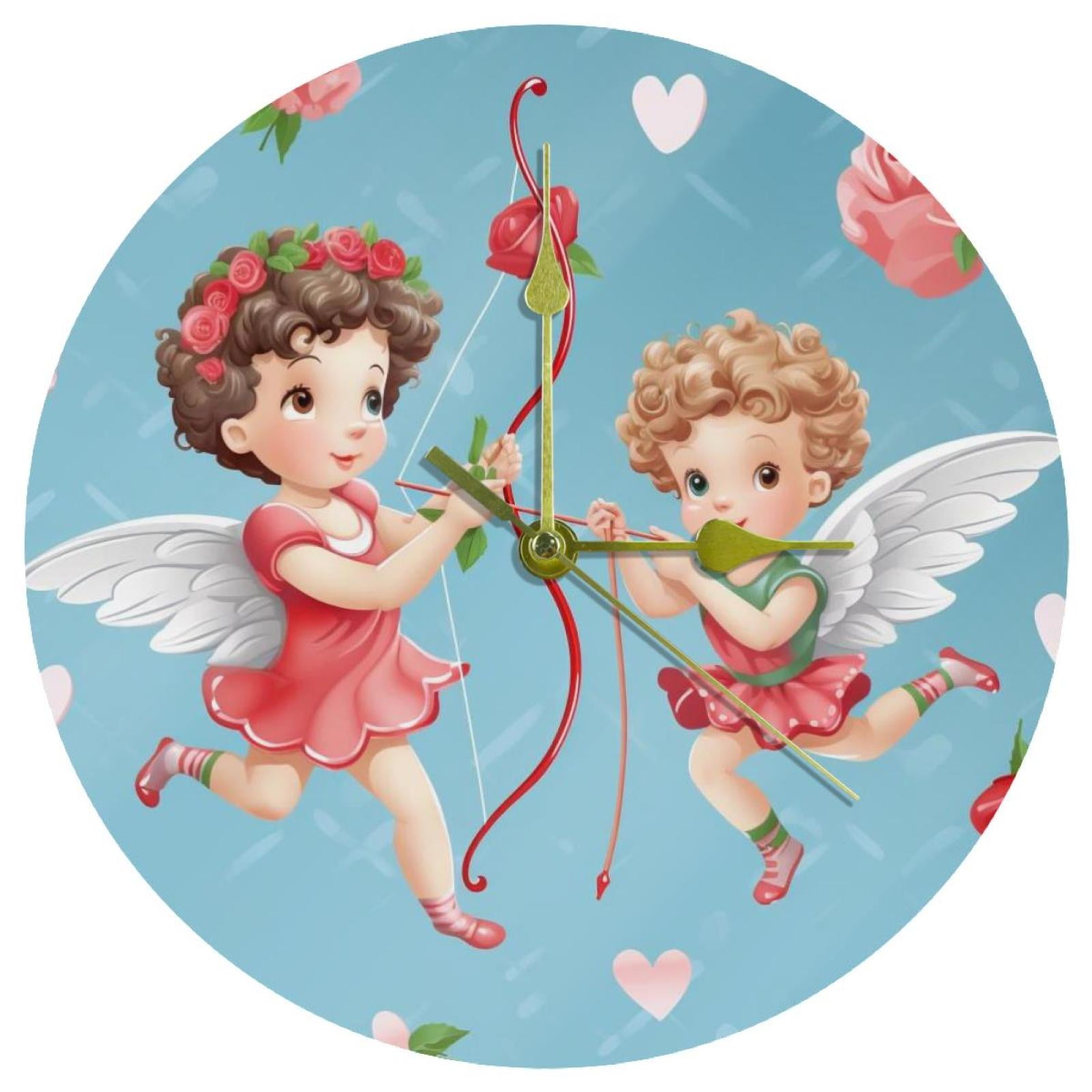 Cupid Circular Acrylic Wall Clock - Elegant Timepiece for Home or ...