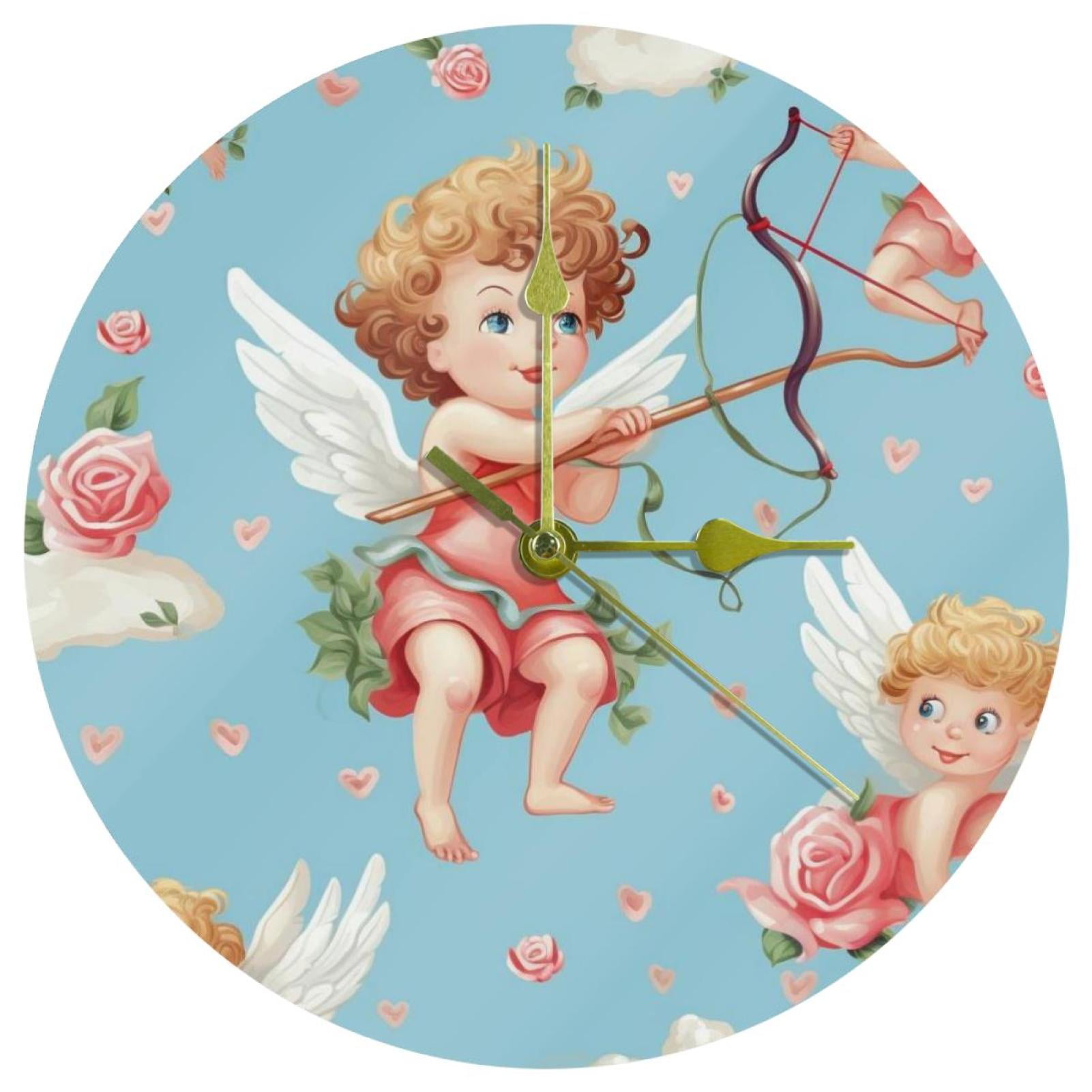 Cupid Circular Acrylic Wall Clock - Elegant Timepiece with Sturdy ...