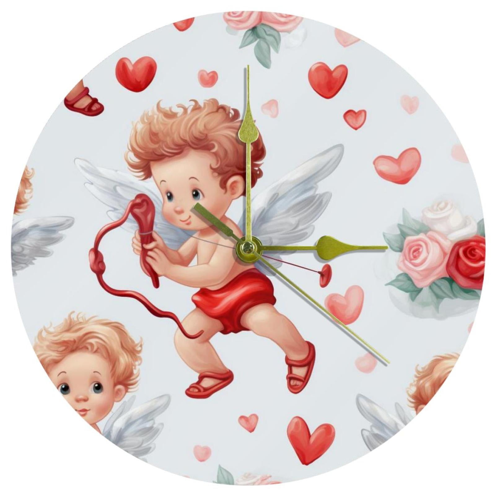 Cupid Circular Acrylic Wall Clock - Stylish Timepiece for Modern Decor ...