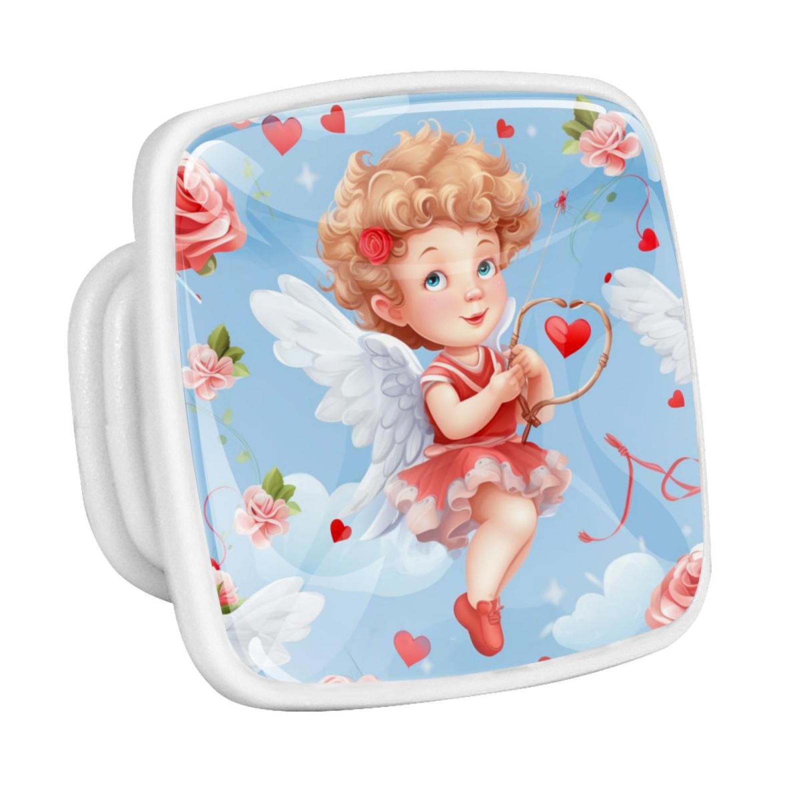 Cupid Fluorescent Drawer Pulls with Screws Square 4-Pack Glow Dark ...