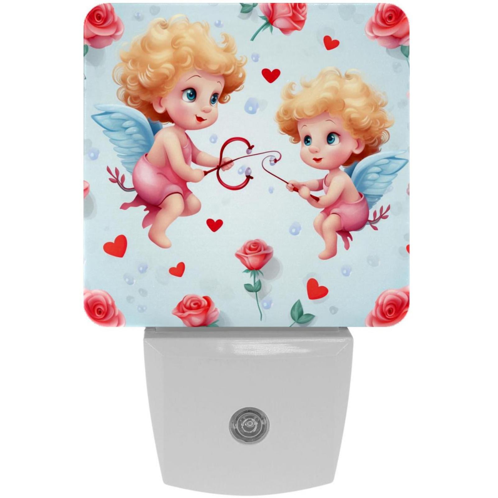 Cupid LED Square Night Lights - Energy Efficient Plug-in Wall Lamp with ...