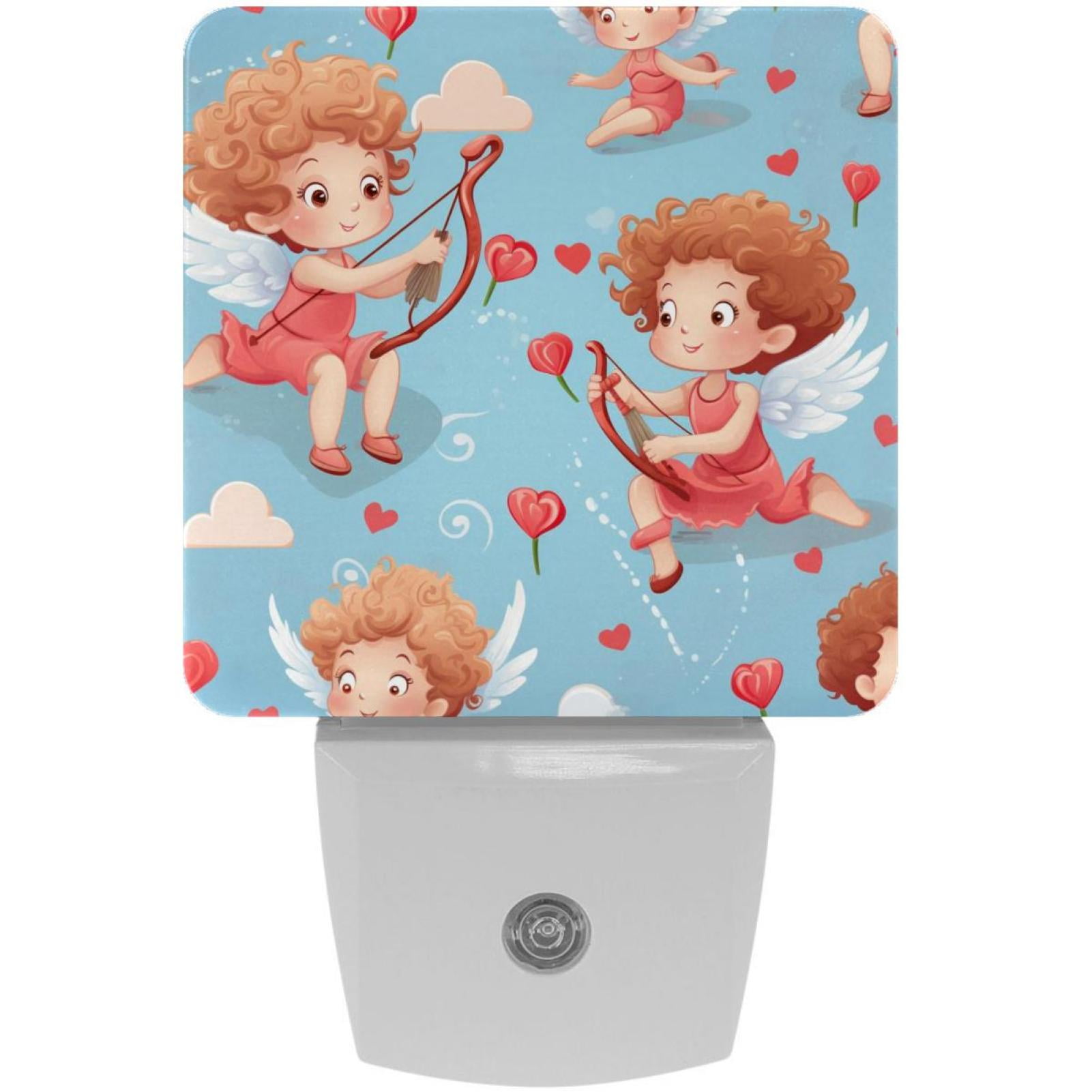 Cupid LED Square Night Lights - Energy Efficient Plug-in Wall Lamp with ...