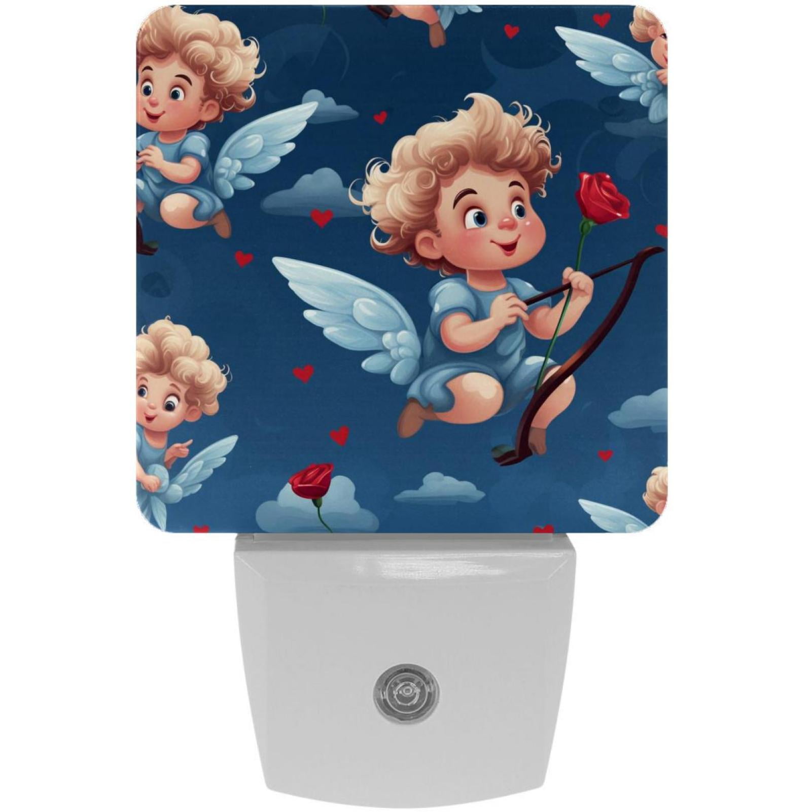 Cupid LED Square Night Lights - Energy Efficient Plug-in Wall Lamp with ...