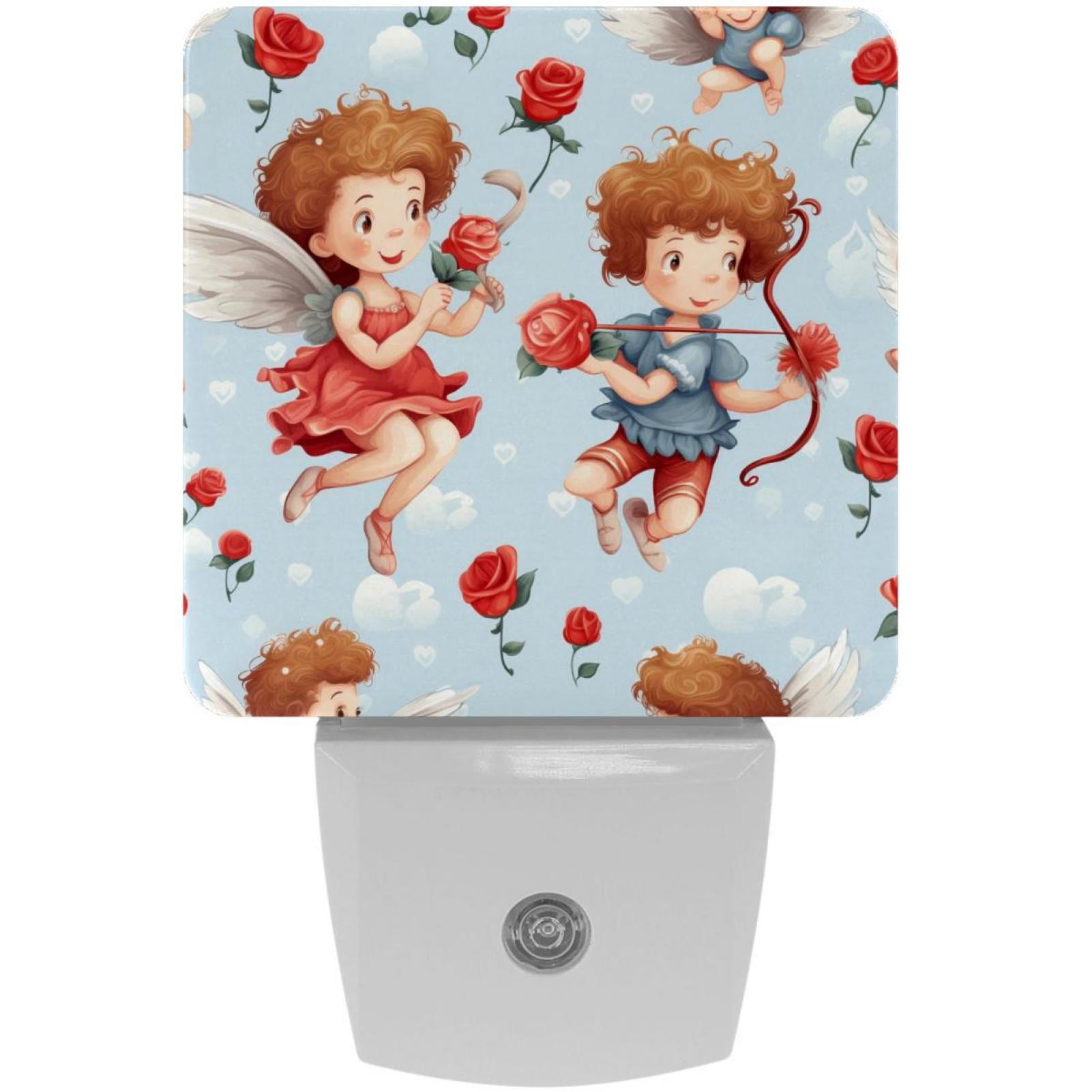 Cupid LED Square Night Lights - Energy Efficient Plug-in Wall Lamp with ...