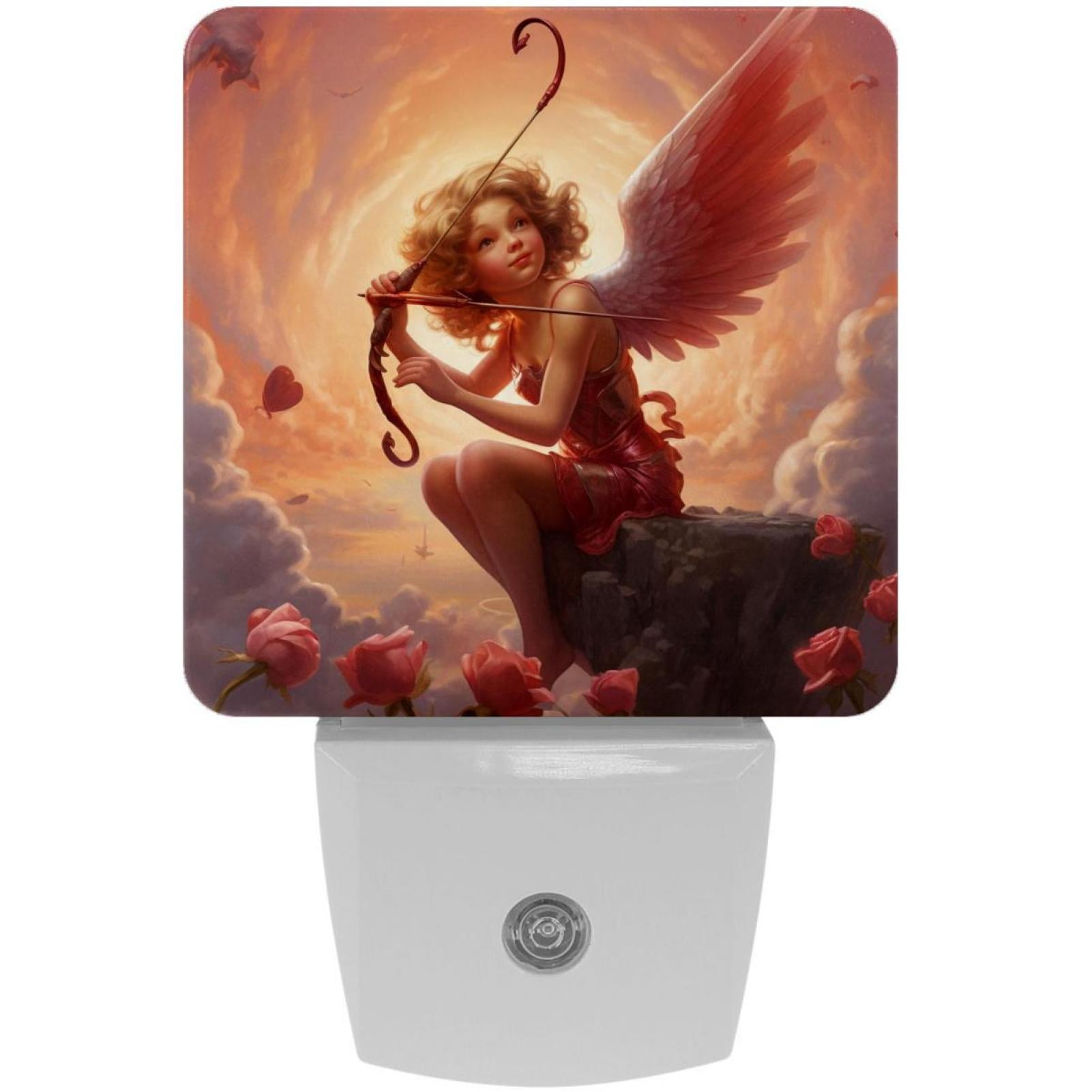 Cupid LED Square Night Lights- Modern and Energy Efficient Bedside Lamps for a Soothing ...