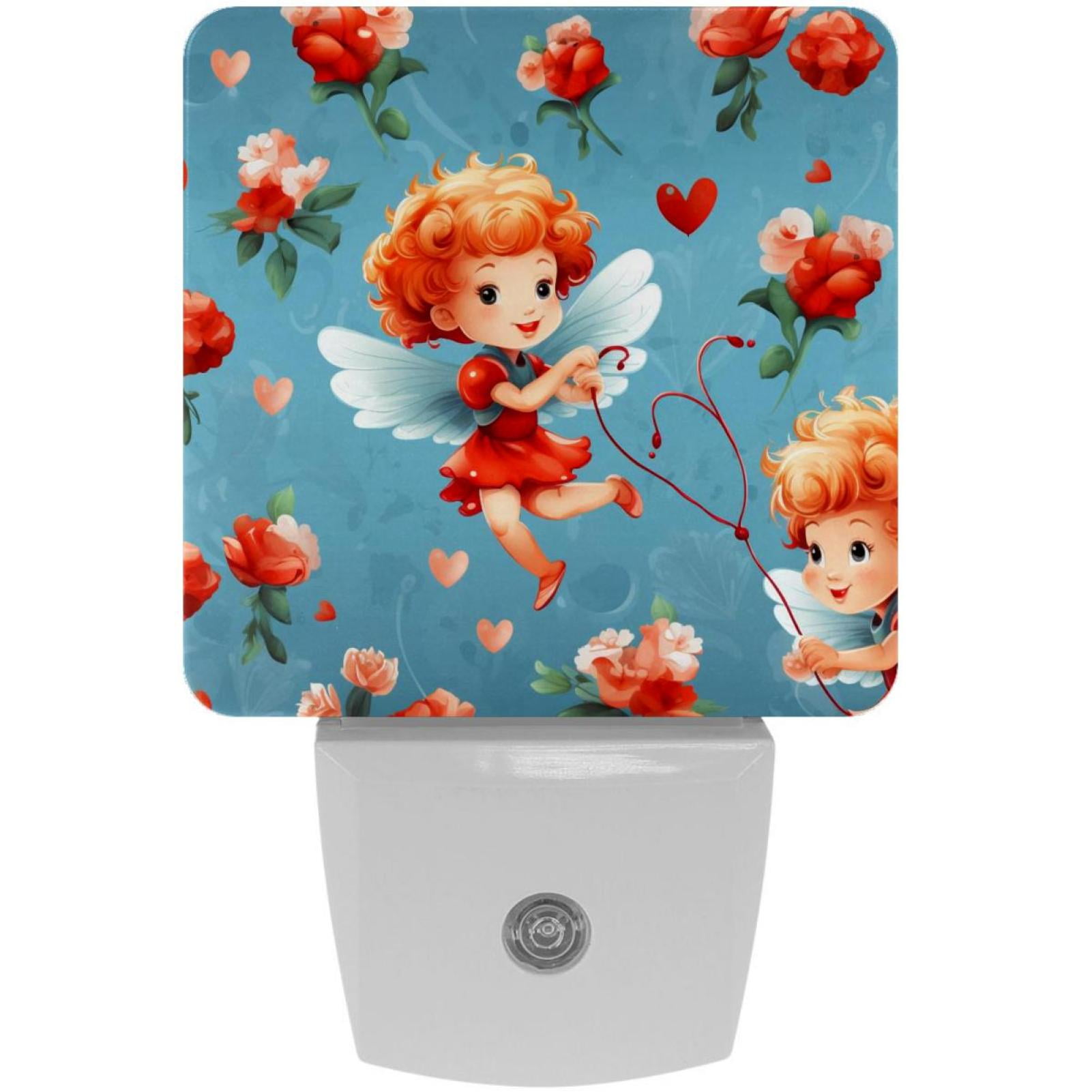 Cupid LED Square Night Lights for Bedroom and Living Room, Decorative ...