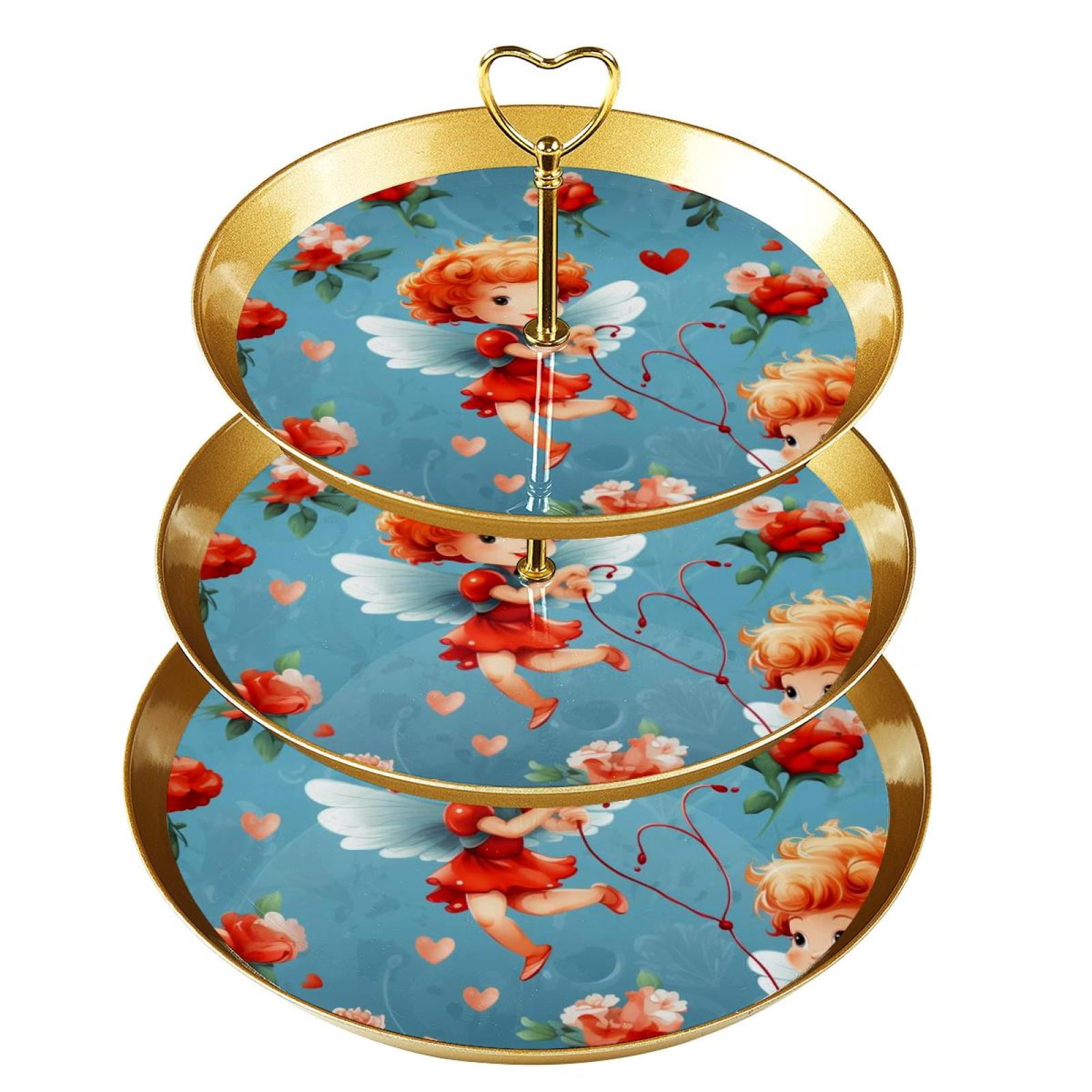 Cupid Modern Plastic Discs and Iron Pillars Dessert Table Stand | 32cm ...
