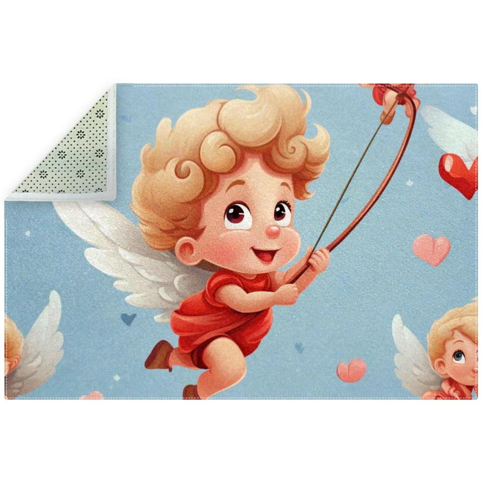 Cupid Rectangular Polyester Office Rug for Home and Commercial Use ...