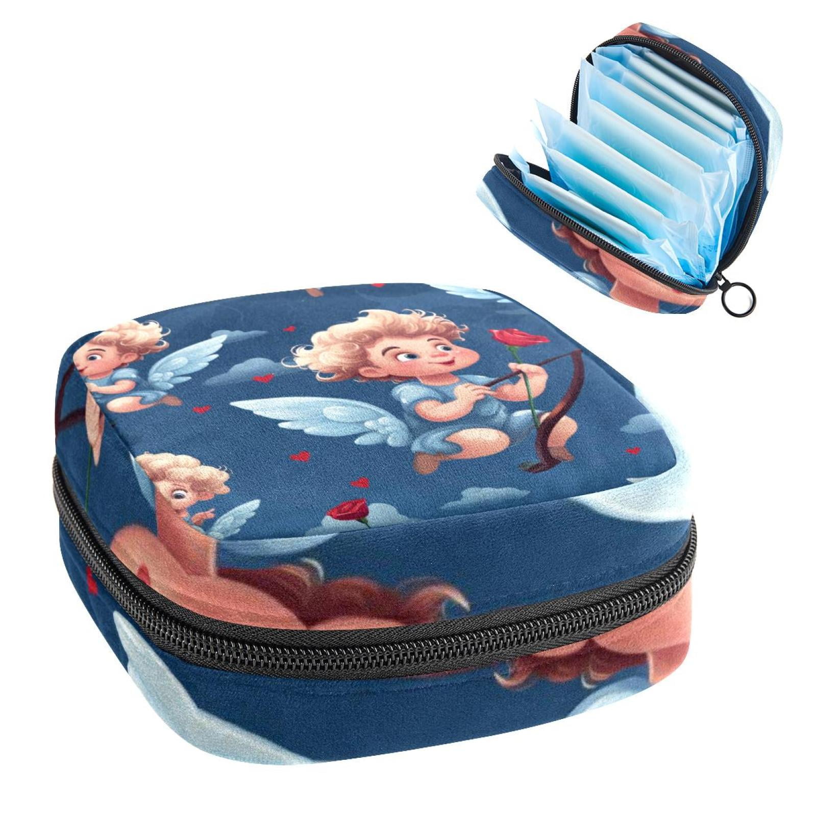 Cupid Sanitary Napkin Pouch Bag with Plush Fabric, Sponge, and Oxford ...
