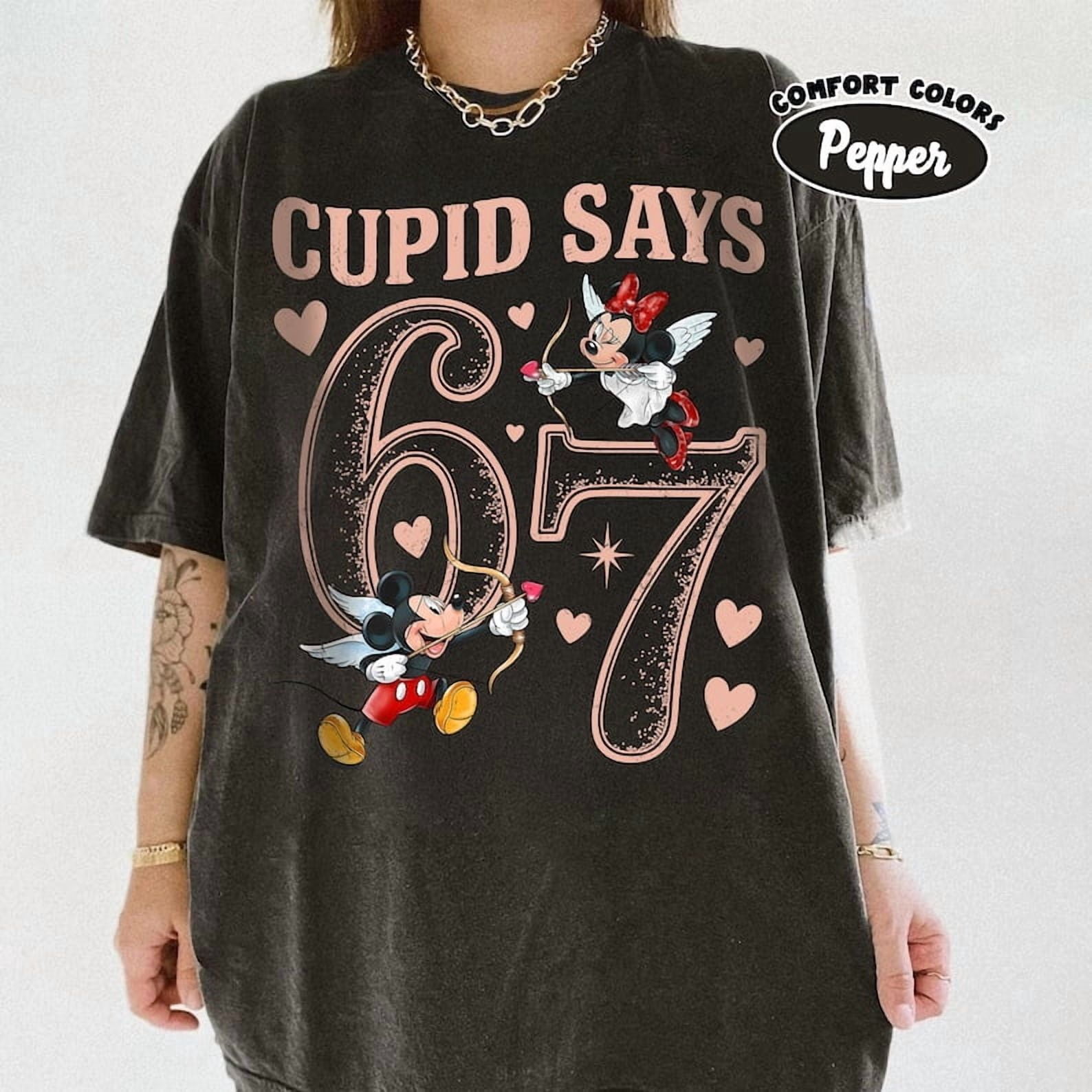 Cupid Says 67 Mickeyy & Minnie Valentinee Shirt, Retro Comfort Colors ...