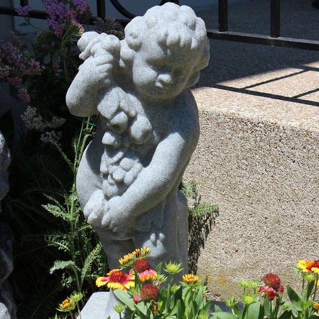 Cupid Statue – Natural Stone Appearance – Made of Resin – Lightweight ...