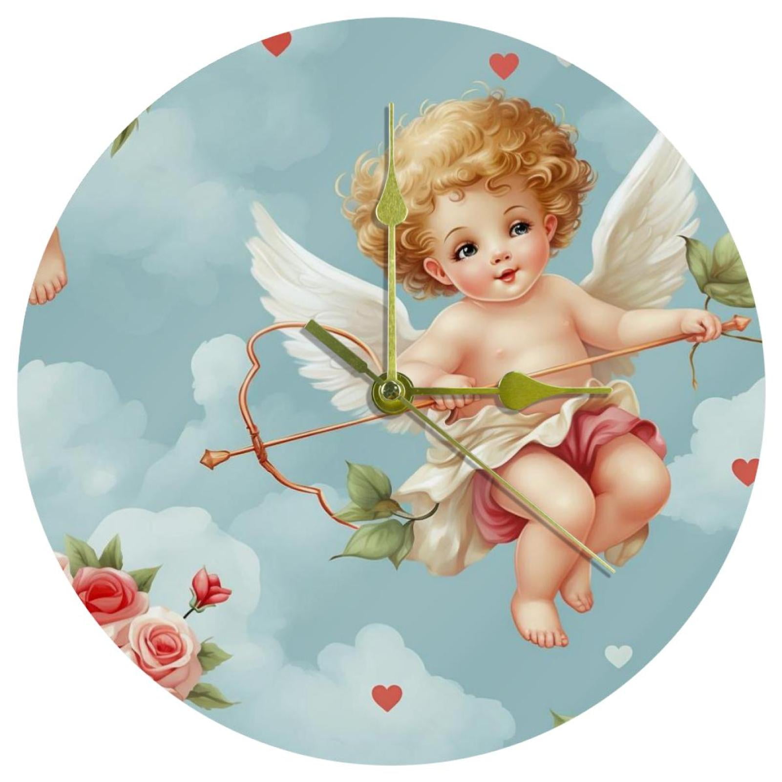 Cupid Stylish Circular Wall Clock - Durable Acrylic Material - Modern ...