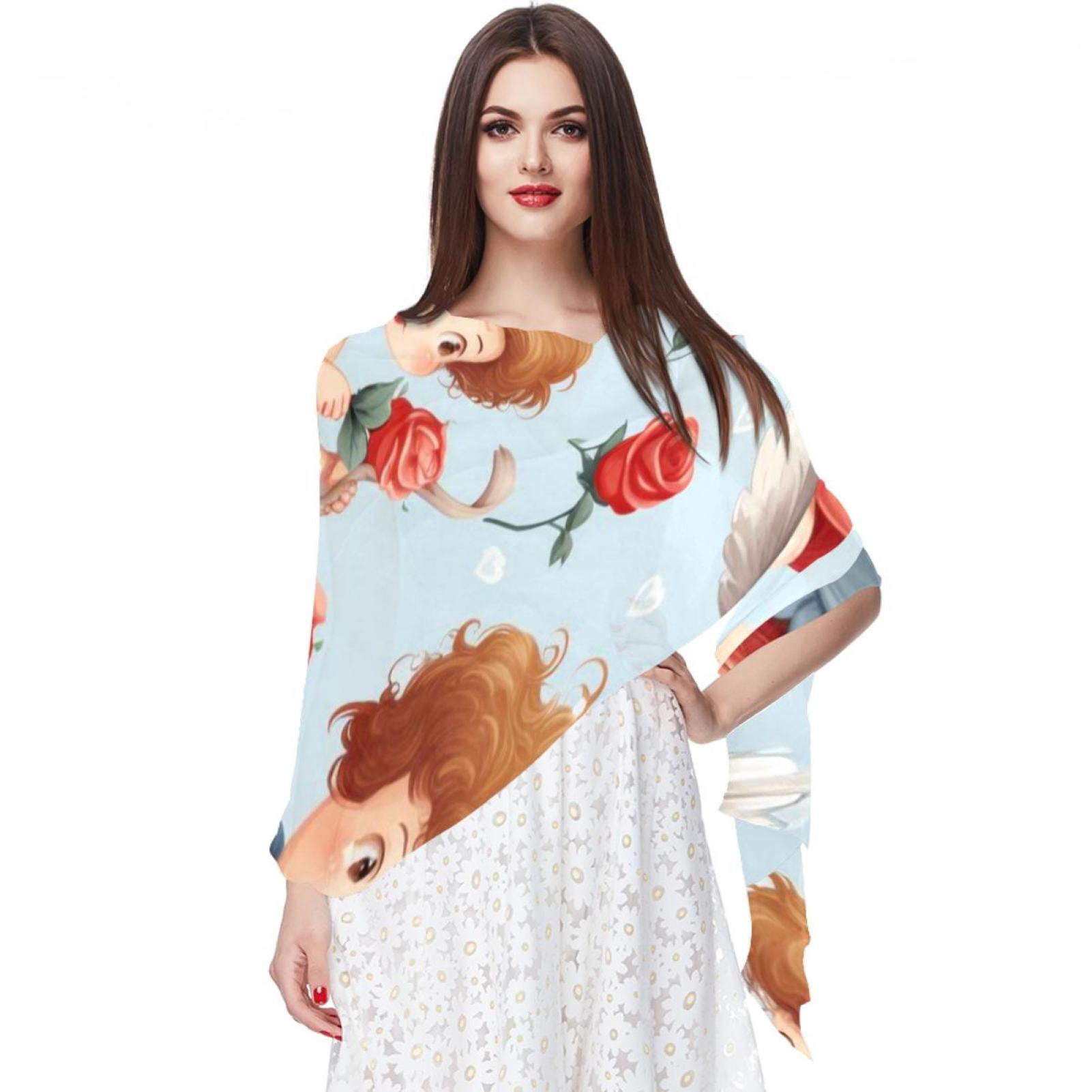 Cupid Translucent Light and Breathable Chiffon Silk Scarf 70.86x28.7in ...