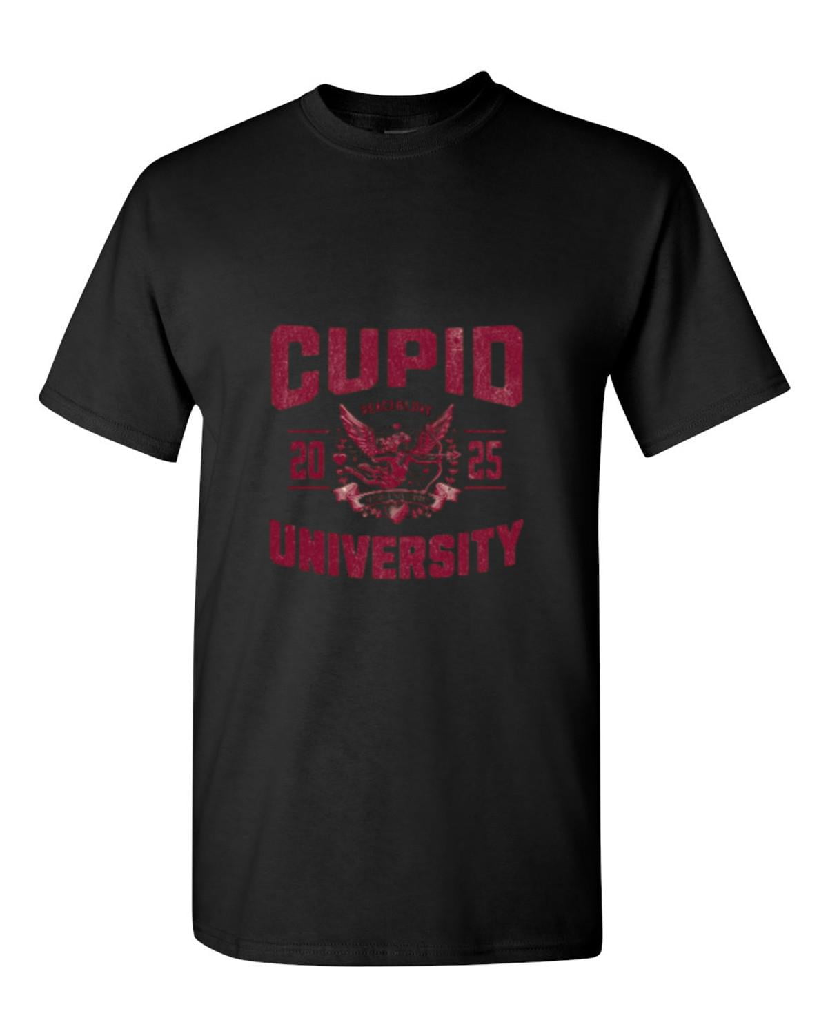 Cupid University 2025 A Funny Valentines Day Love Romance T-Shirt, for men & women, up to size ...