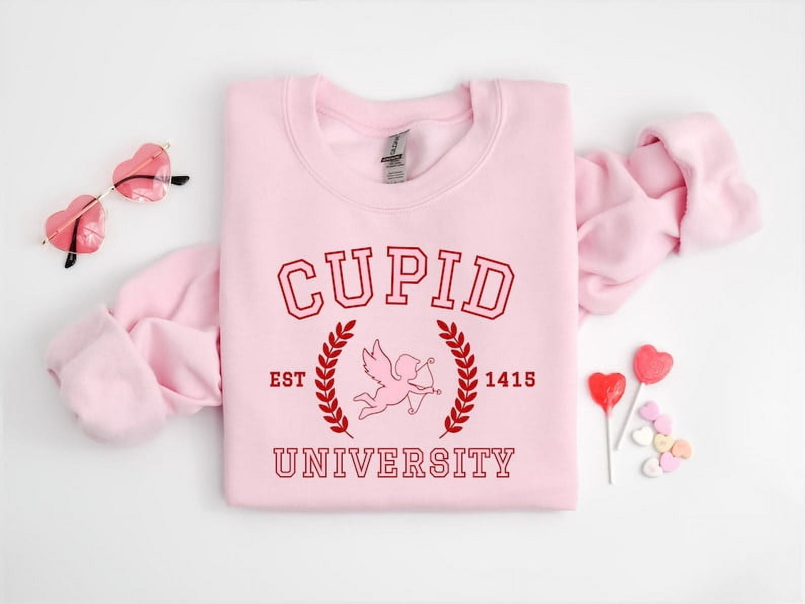 Cupid University Sweatshirt, Cute Valentine's Day Shirt, Cute College Sweatshirt, Love ...