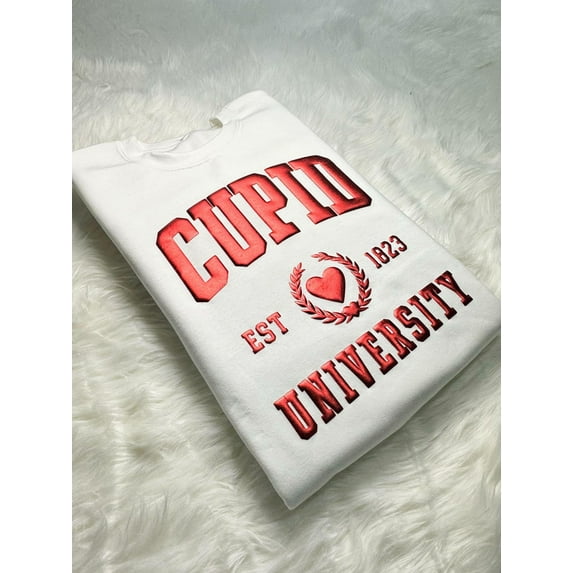 Cupid University Valentines 3D Puff Sweatshirt, Puff Sweatshirts, Valentines Day 2025 , Cupid ...