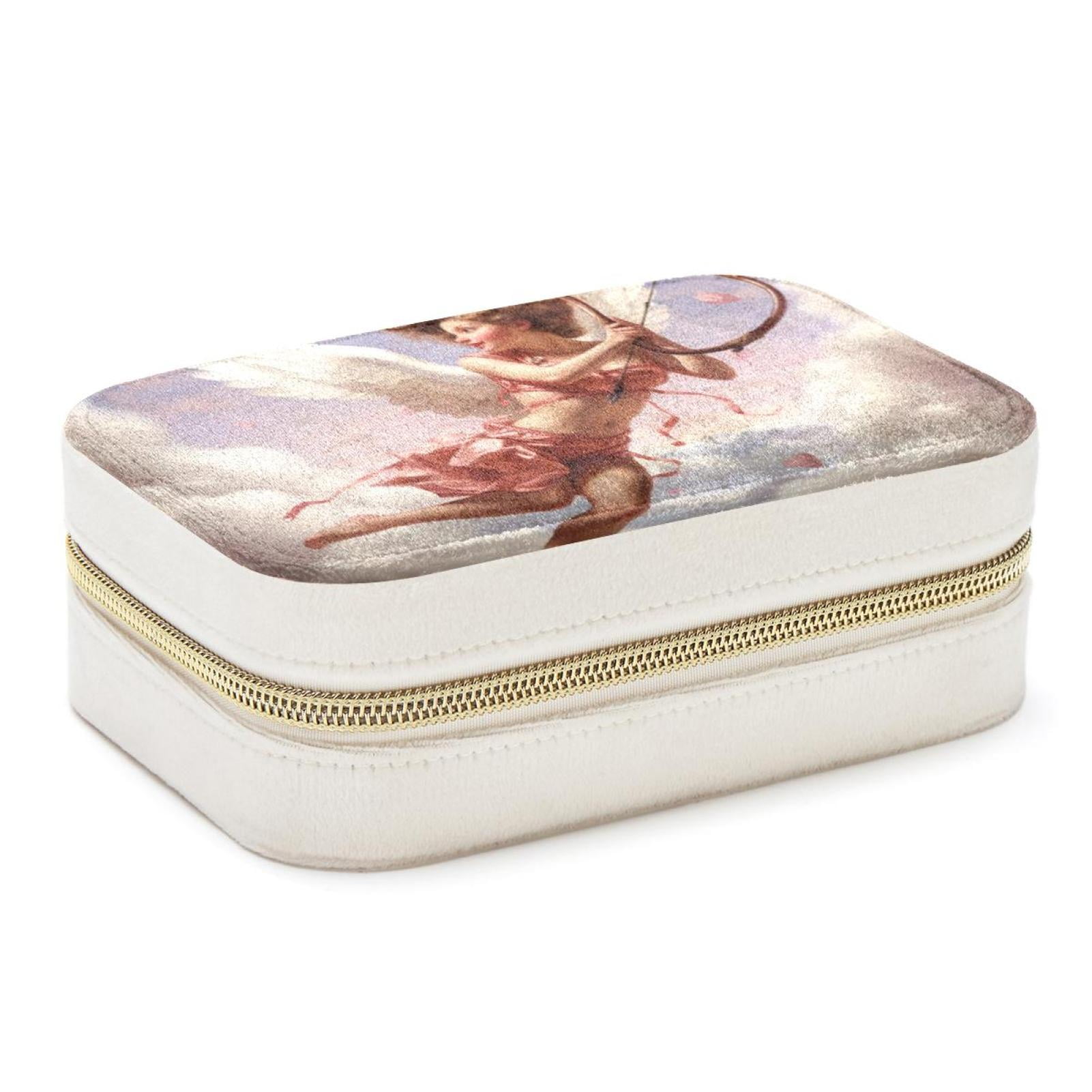 Cupid Velvet Portable Jewelry Box with Removable Compartment - Stylish ...