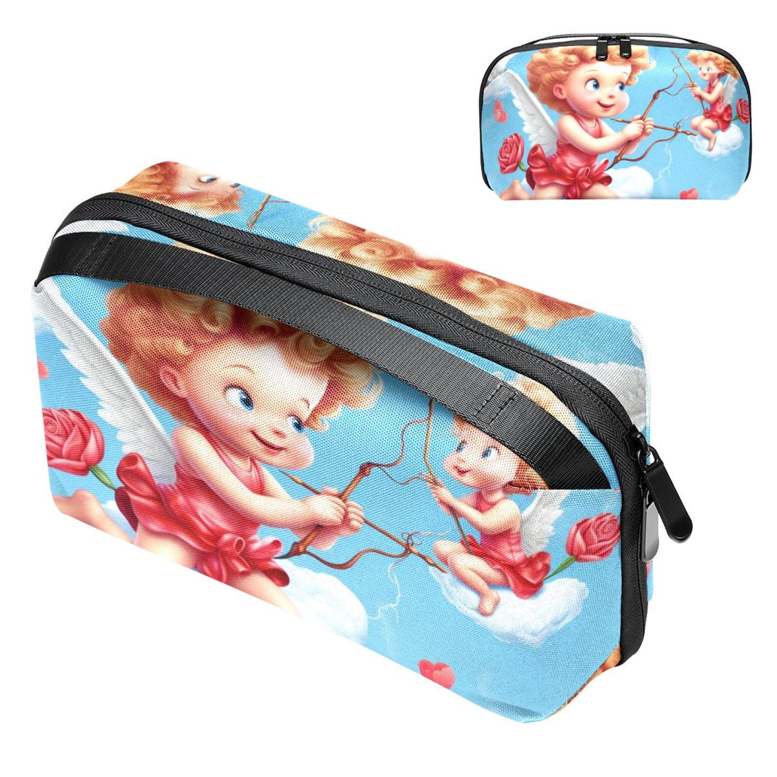 Cupid Waterproof Oxford Fabric Storage Case with Charger Pouch, Small ...