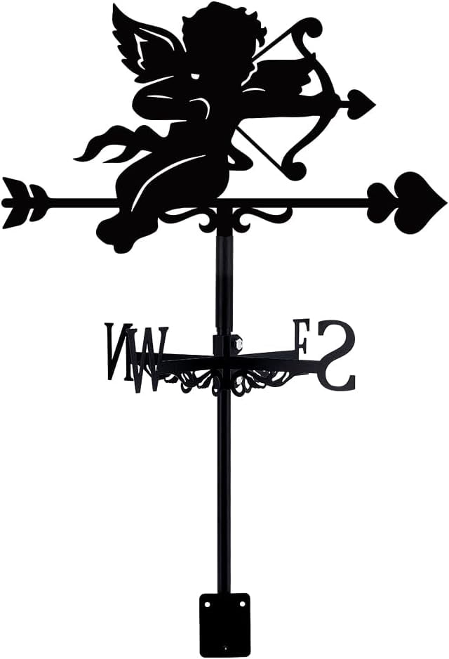 Cupid Weather Vane for Roof Mount Love Metal Weathervane Wind Direction ...
