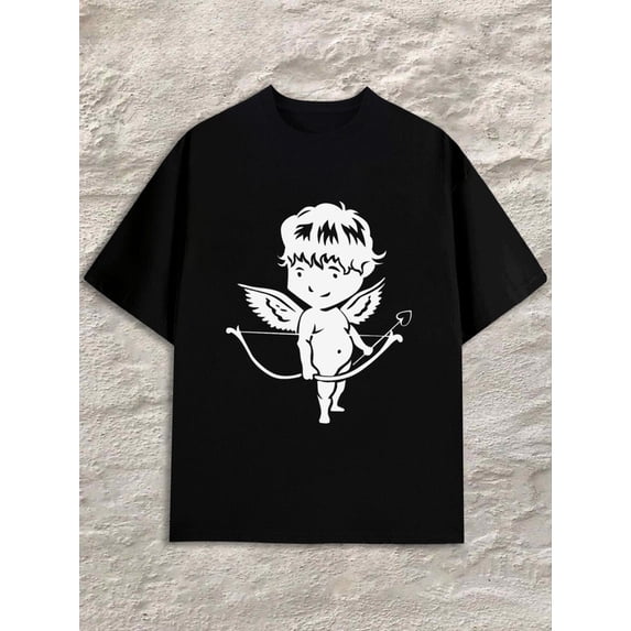 Cupid's Arrow Tee Men's black All-season fitness tops, stylish athletic ...