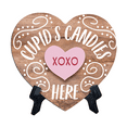 Cupid's Candies Here Heart Shape Table Sign (6x5.4) | Loving ...