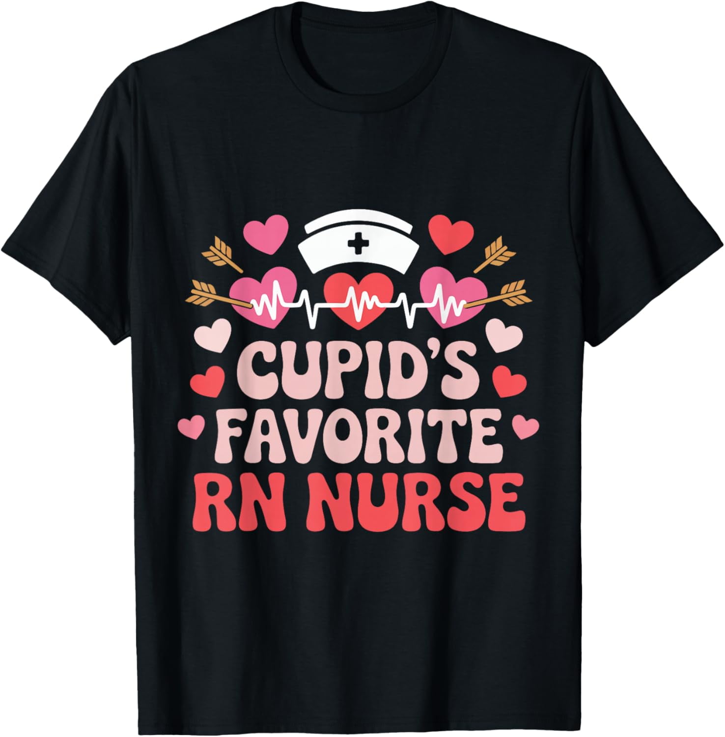 Cupid's Favorite RN Nurse Valentines Day Registered Nurse T-Shirt ...