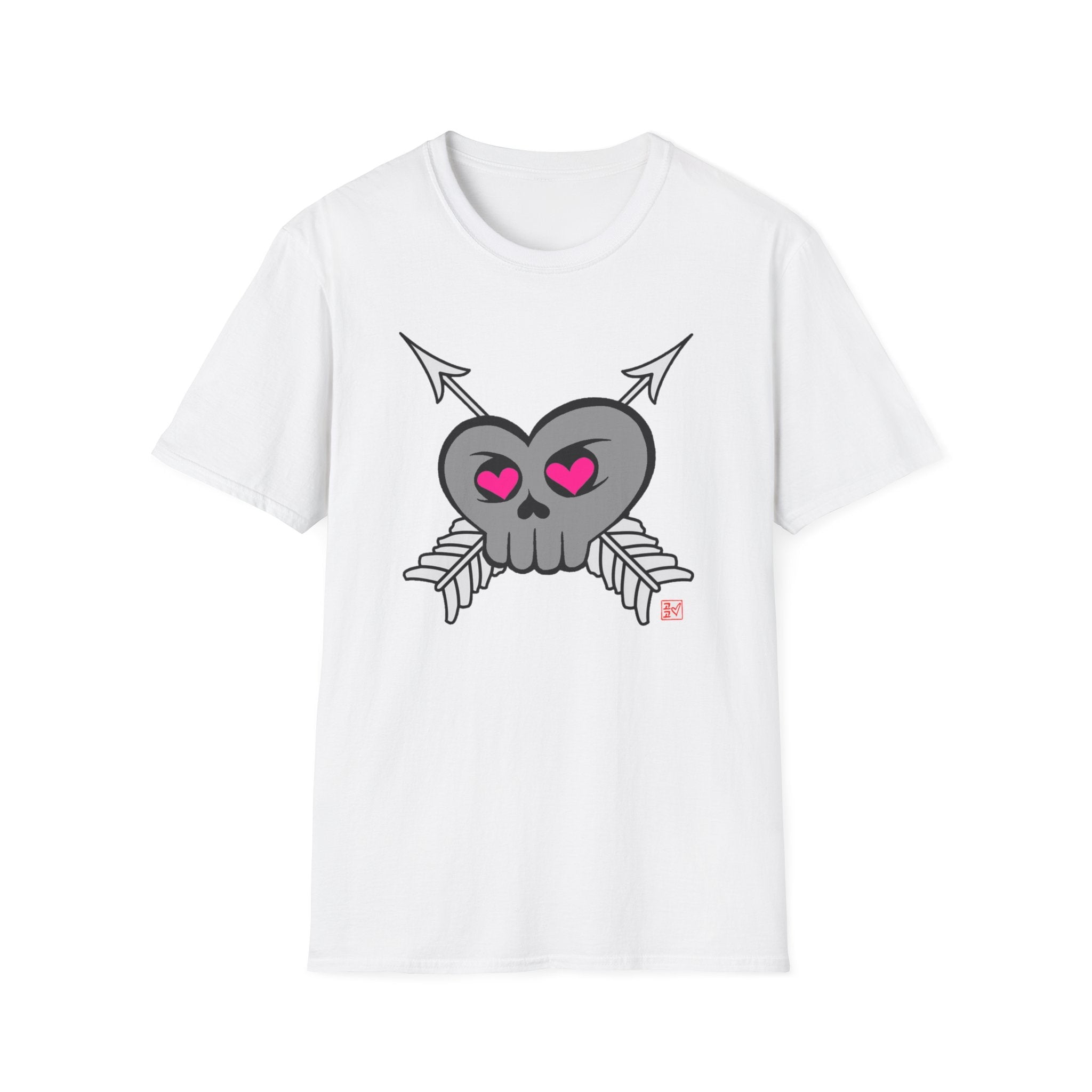 “Cupid’s HeartSkulls™ Grey” by KoKoLove Art - Walmart.com