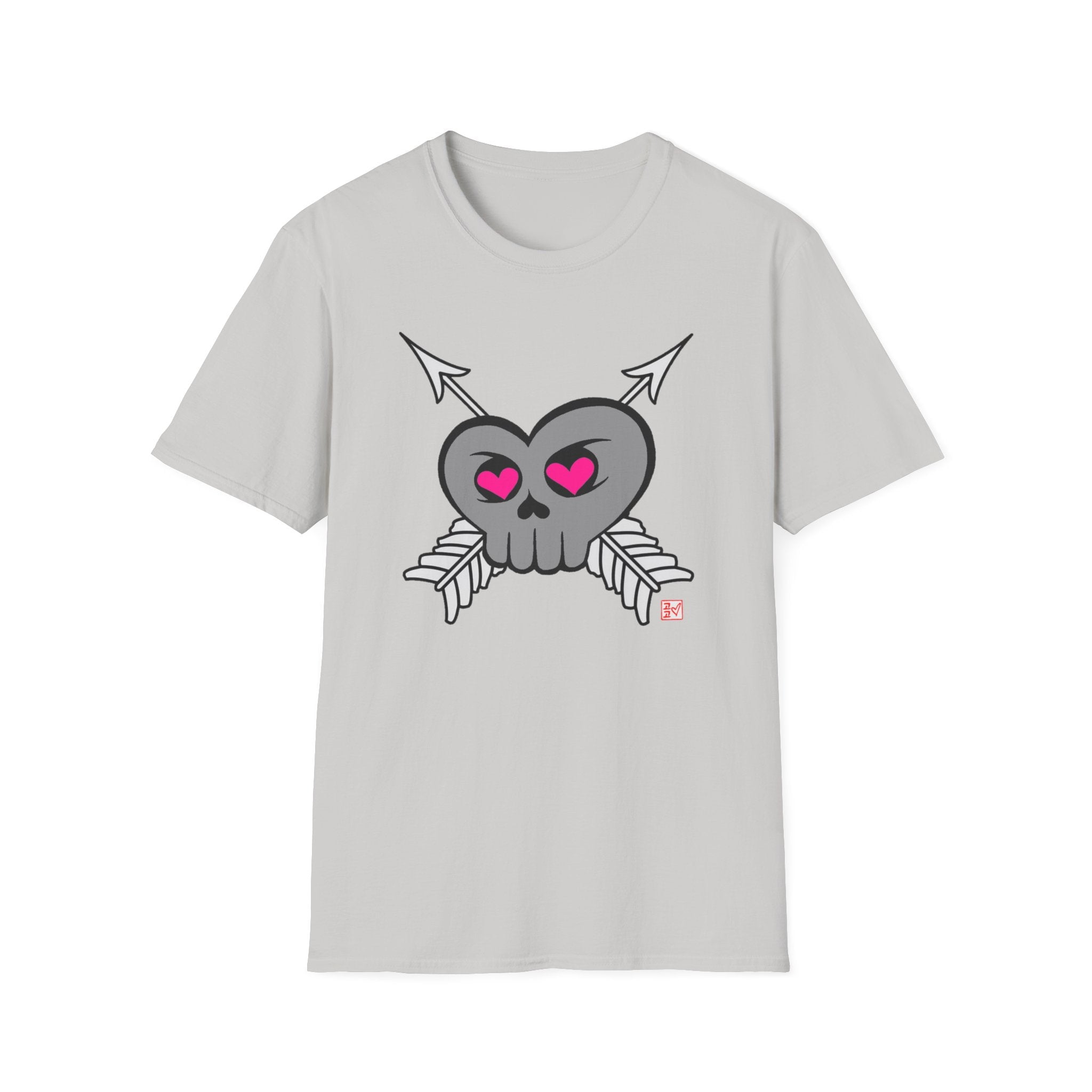 “Cupid’s HeartSkulls™ Grey” by KoKoLove Art - Walmart.com
