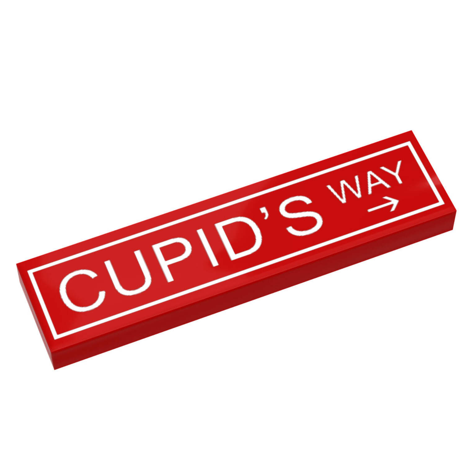 Cupid's Way Street Sign made with LEGO part (1x4 Tile) - B3 Customs ...
