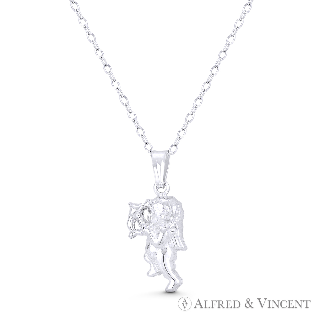 Cupid w/ Bow & Arrow Hollow 3D Winged Angel / Cherub 22x9mm (0.9x0.4in ...