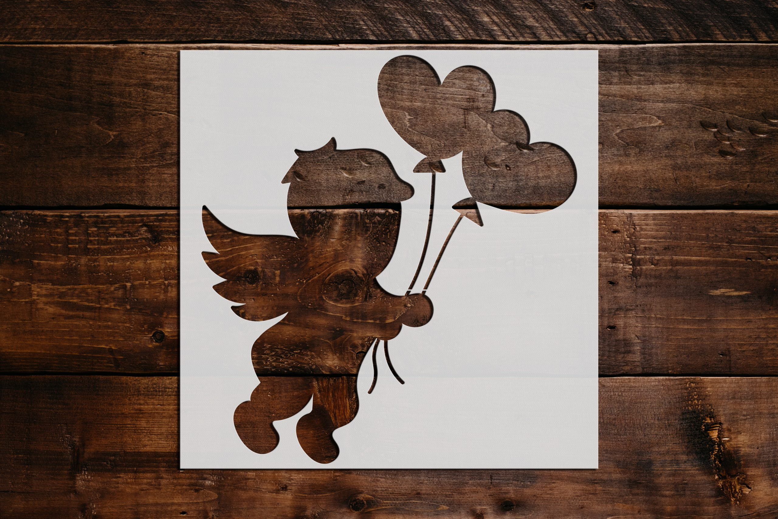 Cupid with Balloons Stencil - Art and Wall Stencil (6"x6") - Walmart.com
